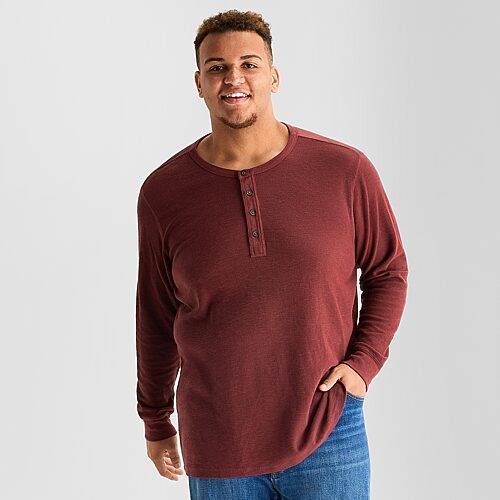 Click here for mutual weave Henley Mens Henley Neck Long Sleeve R... prices