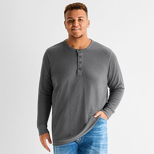 Click here for mutual weave Henley Mens Henley Neck Long Sleeve R... prices