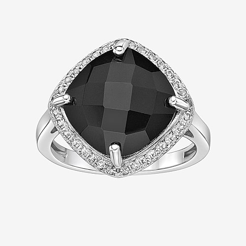 Click here for Womens Genuine Black Onyx Sterling Silver Cushion... prices