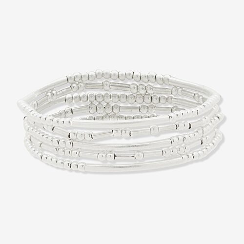 Click here for a.n.a Silver Tone Womens 5-pc. Bracelet Set  One S... prices