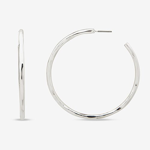Click here for Worthington Silver Tone Hammered C Womens 50.8mm H... prices