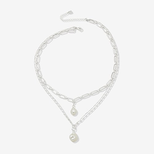 Click here for Worthington Silver Tone Simulated Pearl Womens 21... prices