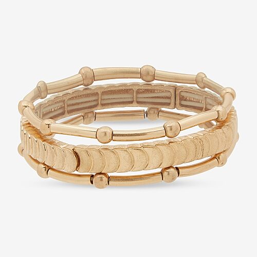 Click here for a.n.a Gold Tone Beaded Stretch Womens 3-pc. Bracel... prices
