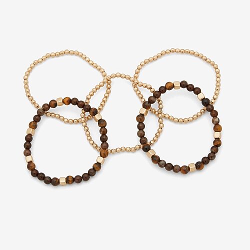 Click here for a.n.a 5-pc. Stretch Bracelet  One Size  Brown prices