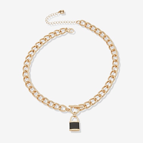 Click here for Worthington Gold Tone & Black Leather Lock Womens... prices