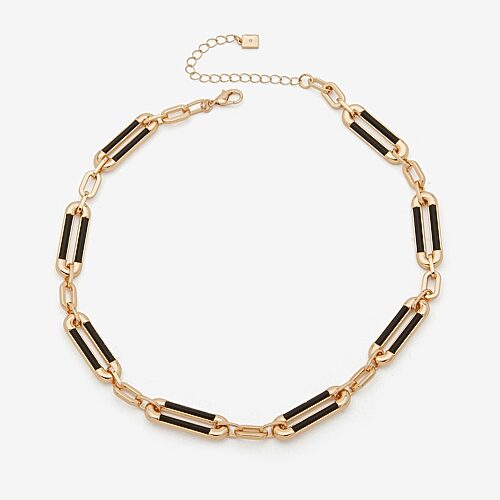 Click here for Worthington Gold Tone & Black Leather Link Womens... prices