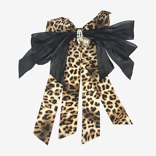 Click here for Bijoux Bar Leopard Hair Bow  One Size  Brown prices