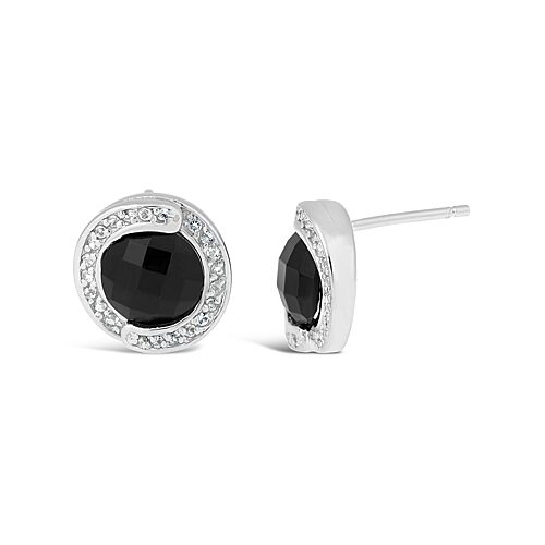 Click here for Genuine Black Onyx Sterling Silver 12mm Stud Earri... prices