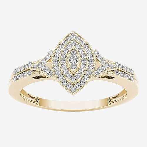 Click here for 1/5 CT.T.W. Natural Round Diamond 10K Gold Engagem... prices