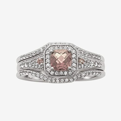 Click here for 1 1/4 CT. T.W. Diamond and Genuine Pink Morganite... prices