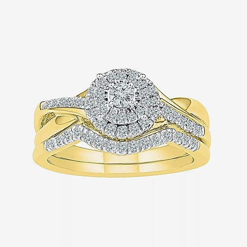 Click here for Womens 1/2 CT.T.W. Natural Diamond 10K Gold Bridal... prices