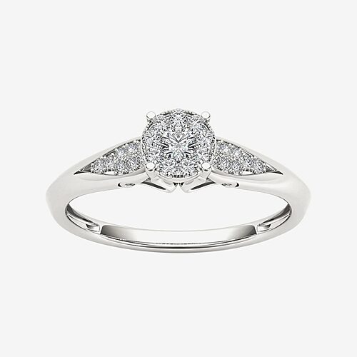 Click here for 1/6 CT.T.W. Natural Diamond 10K White Gold Engagem... prices