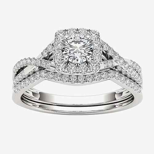 Click here for 3/4 CT.T.W. Natural Diamond 10K White Gold Bridal... prices