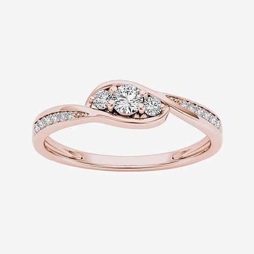 Click here for 1/5 CT.T.W. Natural Diamond 10K Rose Gold 3-Stone... prices