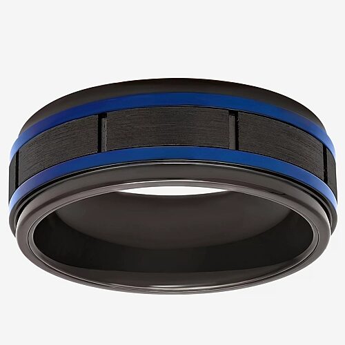 Click here for Thin Blue Line Mens 8MM Tungsten Wedding Band  10... prices