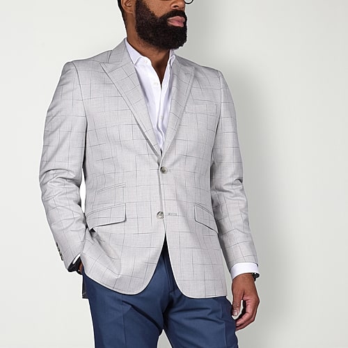 Click here for Steve Harvey Mens Classic Fit Windowpane Suit Jack... prices