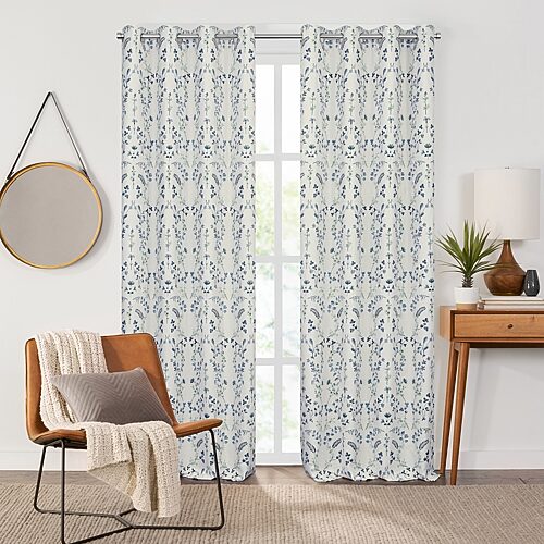 Click here for Fieldcrest Heritage Davina Vine Floral Grommet Top... prices