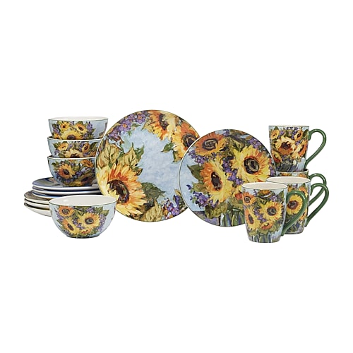 Click here for Certified International Sunflower Bouquet 16 Pc-Di... prices