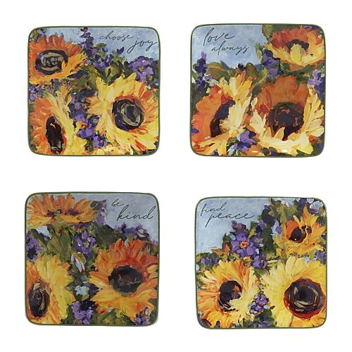 Click here for Certified International Sunflower Bouquet Set of 4... prices