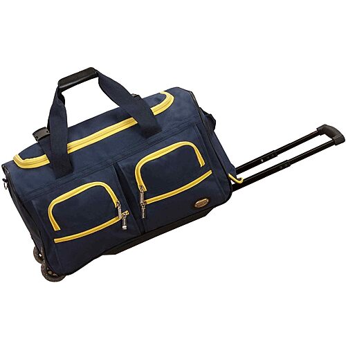 Click here for Rockland 22 Carry-On Rolling Duffle Bag - Navy wit... prices