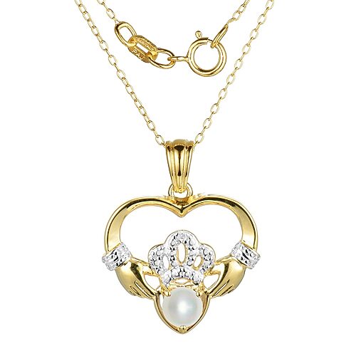 Click here for Cultured Freshwater Pearl and Diamond-Accent Cladd... prices