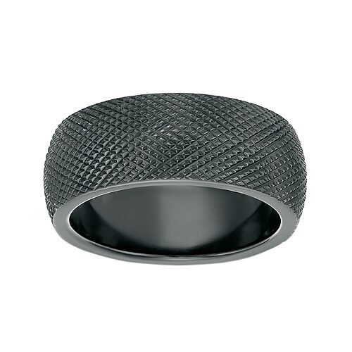Click here for Mens Black Zirconium Textured Wedding Band  10  Bl... prices