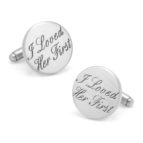 Click here for I Loved Her First Cuff Links  One Size  Silver prices