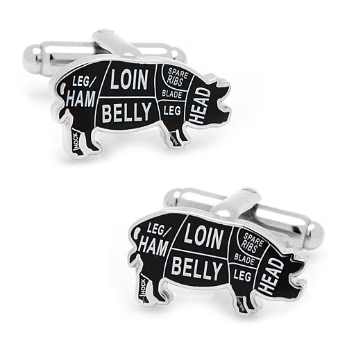 Click here for Pork Butcher Cuts Cuff Links  One Size  Black prices