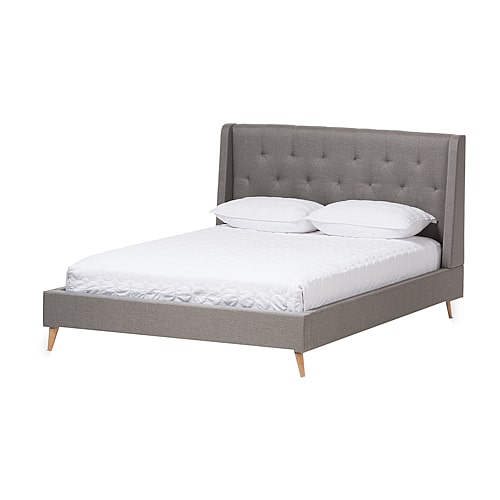 Click here for Adelaide Upholstered Platform Bed  One Size  Gray prices