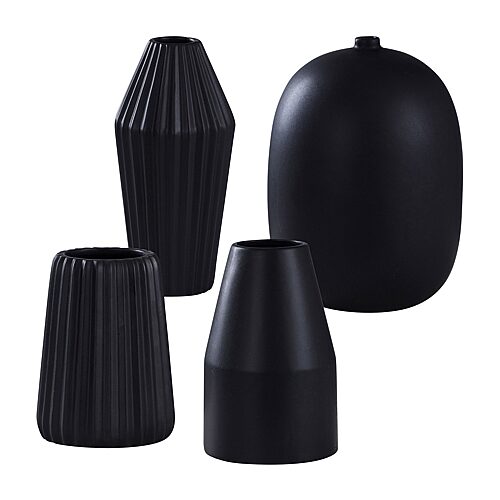 Stylecraft Dann Foley Black Ceramic 4-pc. Vase  One Size  Black