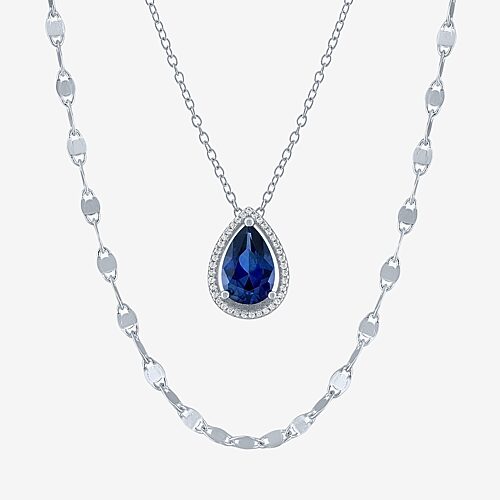 Click here for 2-pc.Birthstone Necklace Set in Sterling Silver  O... prices