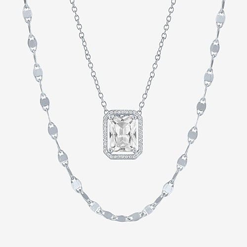 Click here for 2-pc.Birthstone Necklace Set in Sterling Silver  O... prices