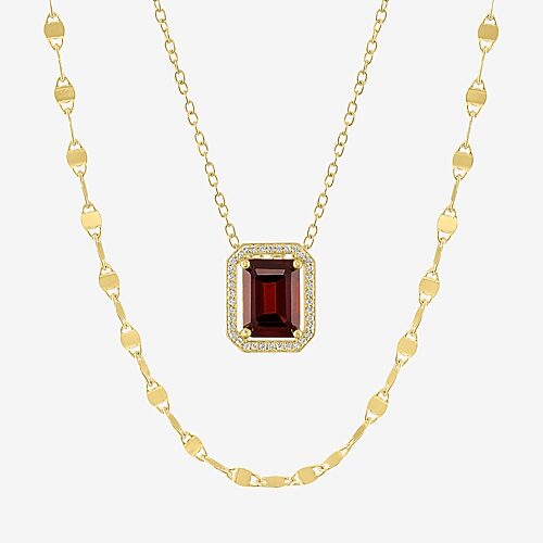 Click here for 2-pc.Birthstone Necklace Set in Sterling Silver  O... prices