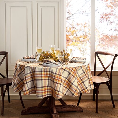Click here for Elrene Home Fashions Russet Harvest Woven Plaid Ta... prices