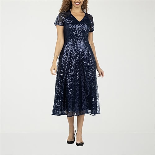 Click here for Giovanna Signature Womens Midi V Neck Short Sleeve... prices