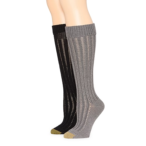 Click here for Gold Toe Womens 2 Pair Knee High Socks  6-9  Gray prices