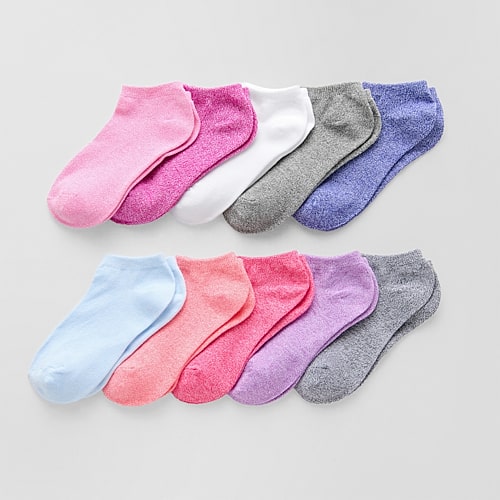 Click here for Thereabouts Little & Big Kid Girls 10 Pair Low Cut... prices