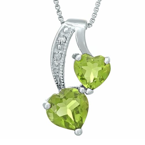 Click here for Genuine Peridot and Diamond-Accent Sterling Silver... prices