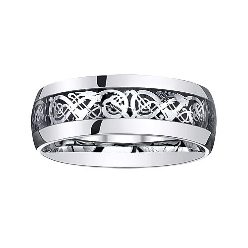Click here for Personalized Mens Filigree Inlay Stainless Steel W... prices