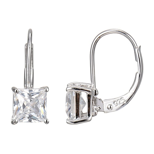 Click here for Silver Treasures Womens Cubic Zirconia Platinum Ov... prices