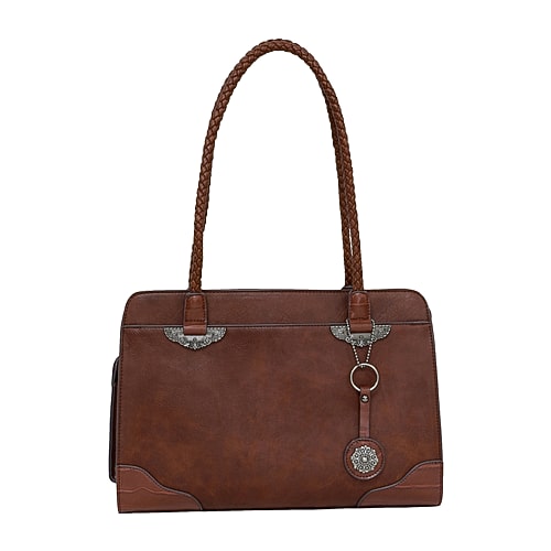 Click here for Bueno of California Mix Media Tote Bag  One Size... prices