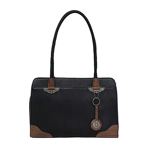 Click here for Bueno of California Mix Media Tote Bag  One Size... prices