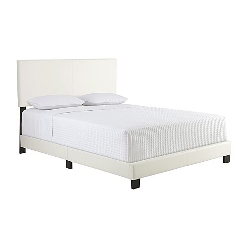 Click here for Flora Upholstered Bed Frame  One Size  White prices