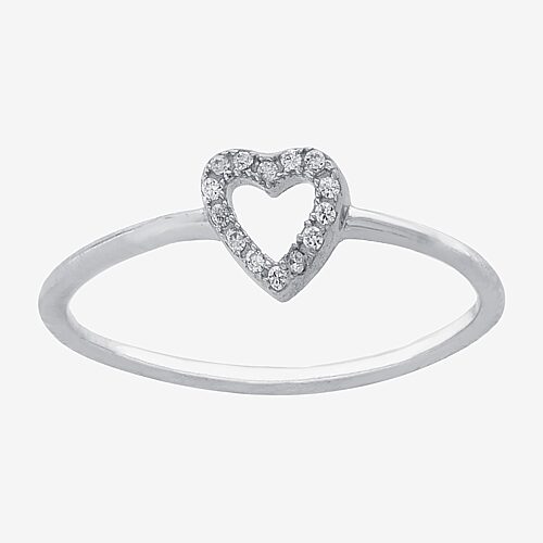 Click here for Silver Treasures Cubic Zirconia Sterling Silver He... prices