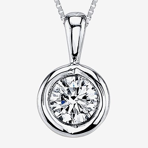 Click here for Sirena 1/12 CT. Natural Diamond 14K White Gold Pen... prices