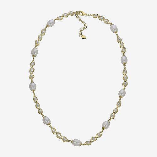 Click here for Cultured Freshwater Pearl 14K Gold Over Sterling S... prices