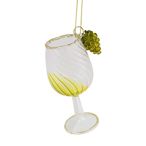 Click here for 4.25 Tuscan Winery Yellow Wine Glass Christmas Orn... prices