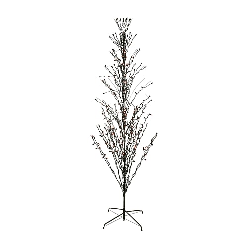 Click here for 9 Pre-Lit Black Cascade Outdoor Halloween Twig Tre... prices