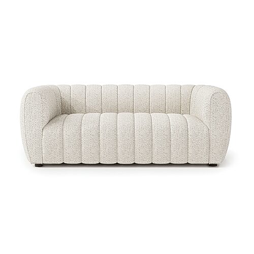 Click here for Lysander 63 Boucle Fabric Boho Loveseat - Off-Whit... prices