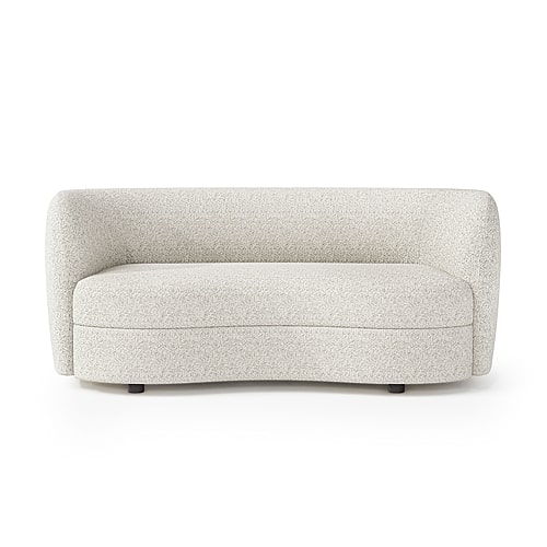 Click here for Isabella 63 Boucle Fabric Curved Loveseat - Off-Wh... prices